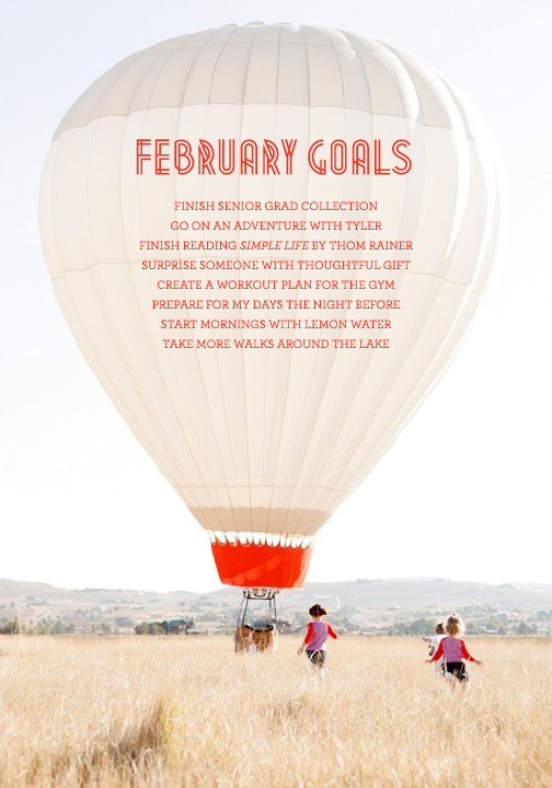February Goals • Val Marie Paper