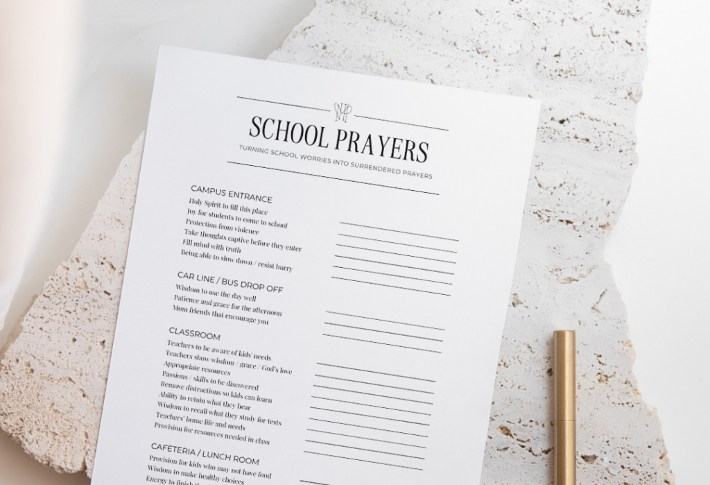 School Prayers • Val Marie Paper
